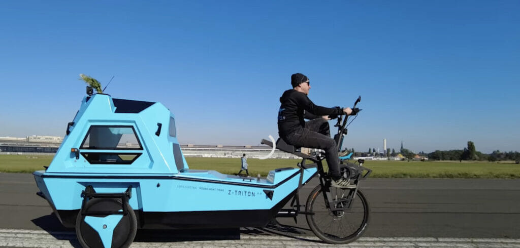 Z-Triton Amphibious Camper Trike Offers Impressive Range - The Status Life